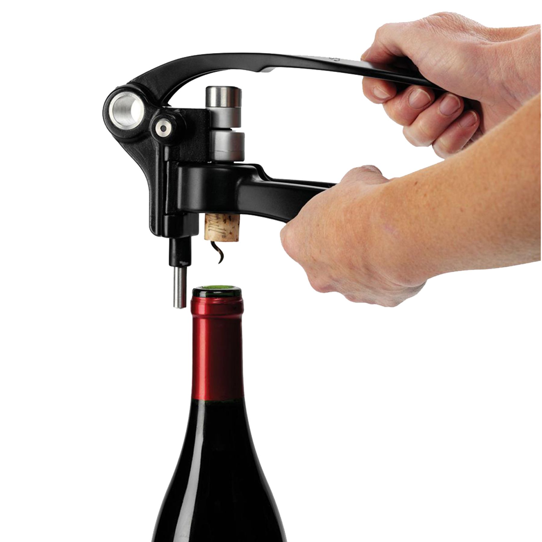 Saca rolhas com corta capsula matte black le creuset - lavillecasa