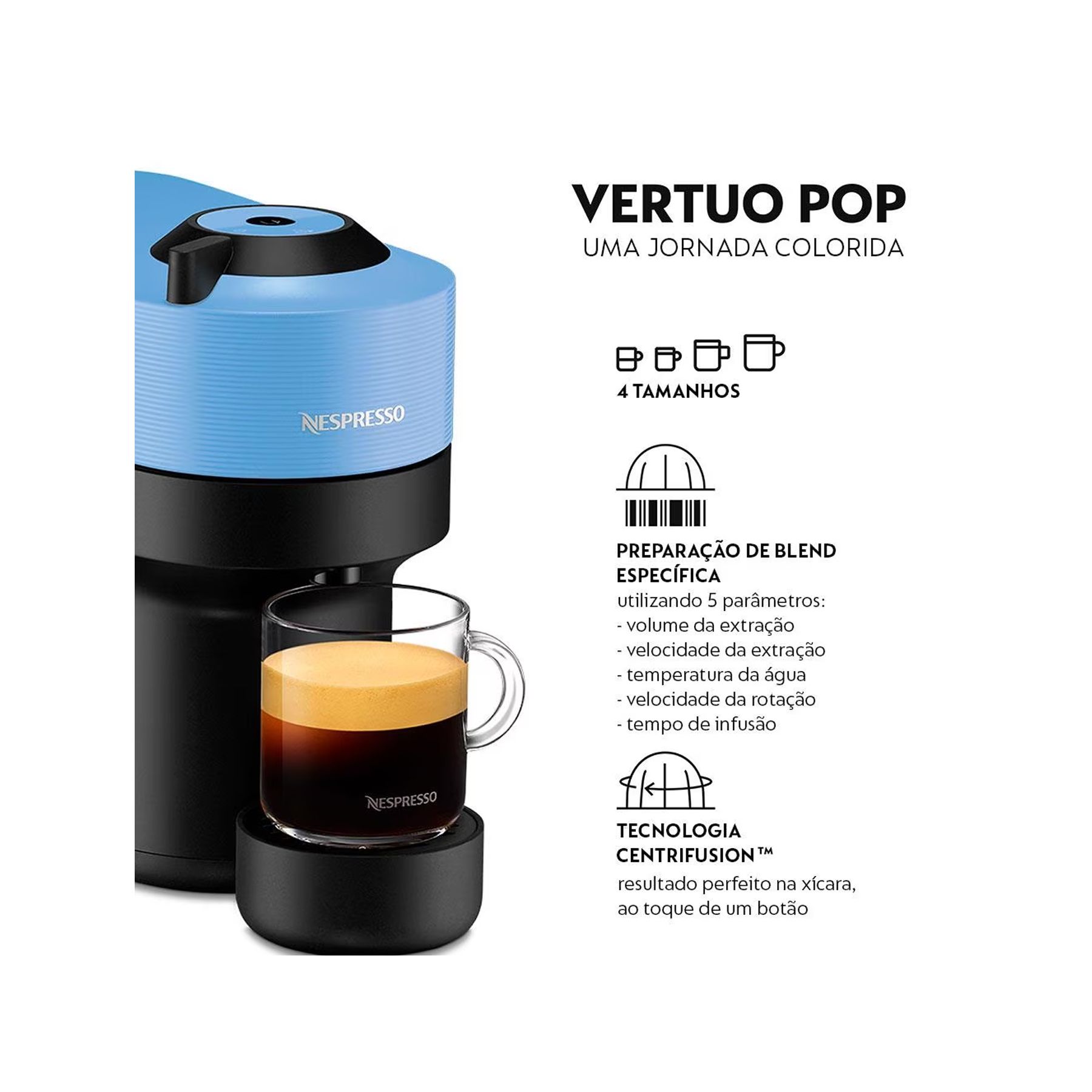 Nespresso vertuo pop blue 110v - lavillecasa