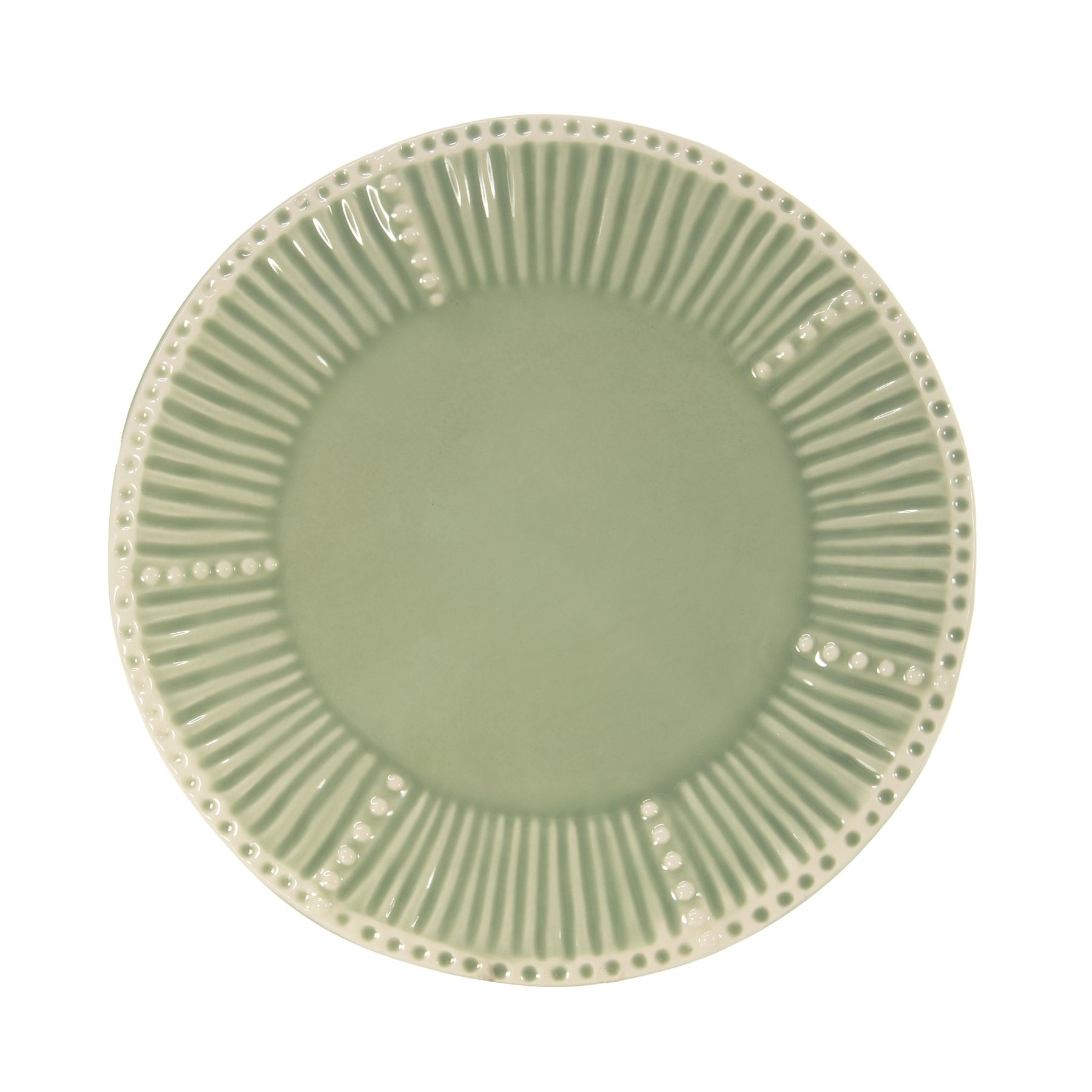 Prato bolo com pe buzios santorini 34x15cm - lavillecasa